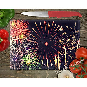 Fireworks Glass Cutting Board
