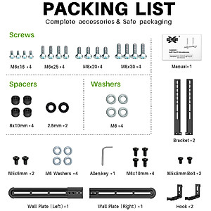 USX MOUNT Universal Soundbar Mount, Sound Bar TV Bracket for Soundbar with Speaker, Fits 2 Installation Options, Removable No-Slip Base Holder Extends 3.46”-6.06”