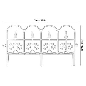 Small Decorative Garden Fence, 5 Panels PP Wire Fencing Border, Flower Edging Border Fence for Outdoor Yard Pathway Patio Landscape