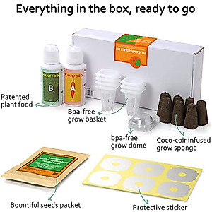 Assorted Fruit & Vegetables Mix Pod Kit for Aerogarden Hydroponics Growing System, Pod kit with Growing Guide,Contains Grow Sponge A&B Food (7 Pods）