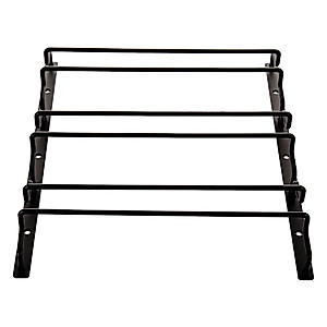 Dianoo 27.5cm Black Wine Glass Rack Under Cabinet, Wine Glasses Storage Hanger, Hanging Stemware Rack For Bar Dining Room, 3 rows