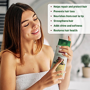 BIOBLAS Argan Oil & Organic Olive Oil Shampoo for Women & Men - Hydrating, Repairing, Strengthening Hair Growth Shampoo - Hypoallergenic, Paraben & Dye Free - All Hair Types - 12 Oz