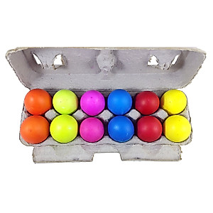 Silly Rabbit Confetti-Filled Eggs in Assorted Colors Made from Real Eggshells (Cascarones) - Bright Colorful Easter Eggs