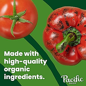 Pacific Foods Organic Creamy Roasted Red Pepper & Tomato Soup, 32 Ounce Resealable Carton