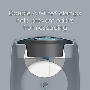 Diaper Genie Complete Diaper Pail (White) with Antimicrobial Odor Control | Includes 1 Diaper Trash Can, 3 Refill Bags, 1 Carbon Filter