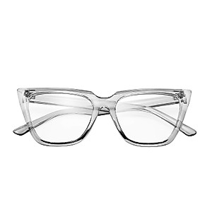 FEISEDY CHIC Cateye Large Frame Blue Light Blocking Eyewear Glasses with Clear Lenses Women B2619
