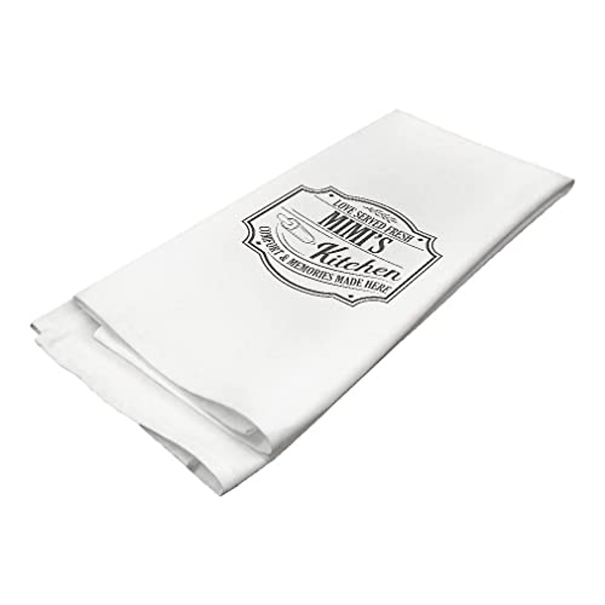ThisWear Gifts for Mimi Love Served Fresh Mimi's Kitchen Comfort Memories Made Here Decorative Kitchen Tea Towel White