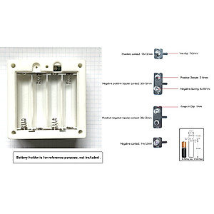 Plantmate AA Battery Spring Contact Nickeling Plated 12 Pieces (3-Set Pack)