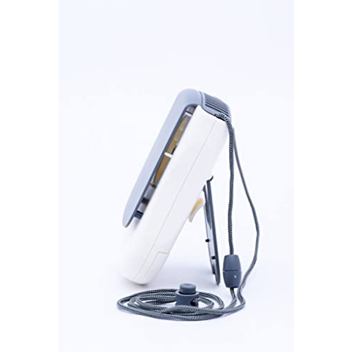 O2COOL Deluxe Necklace Fan | Battery Powered, Hands-Free Personal Cooling Fan w/Adjustable Lanyard, Table Top Stand + Wearable Clip (Grey (2 Pack))