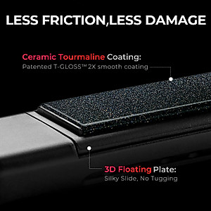 TYMO AIRFLOW Styler Curling Iron - Flat Iron Hair Straightener and Curler 2 in 1, Ionic Ceramic Hair Waver Curing Wand for Short Hair, Lightweight & Dual Voltage for Travel, Anti-Scald, 5 Temps