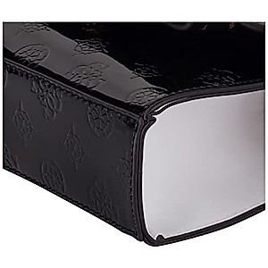 GUESS womens Zira Mini Crossbody Flap, Mocha Logo/Black, one size US