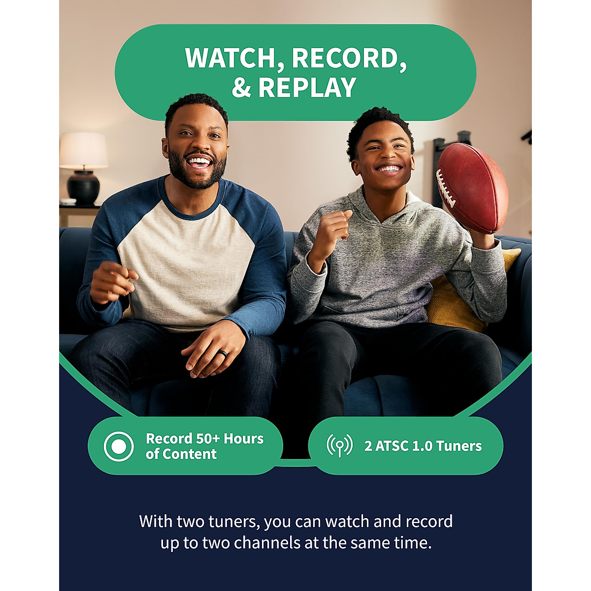 Tablo 4th Gen 2-Tuner Over-The-Air (OTA) DVR - Watch, Pause & Record Live TV, News, Sports & Movies Throughout Your Home Over Wi-Fi - Pairs w/Any TV Antenna - 50+ Hrs Recording - No Subscriptions