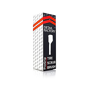 Detail Factory - Tire Scrub Brush - Stiff Synthetic Bristles, Ergonomic Design, Clean Your Tires with Ease, Grey