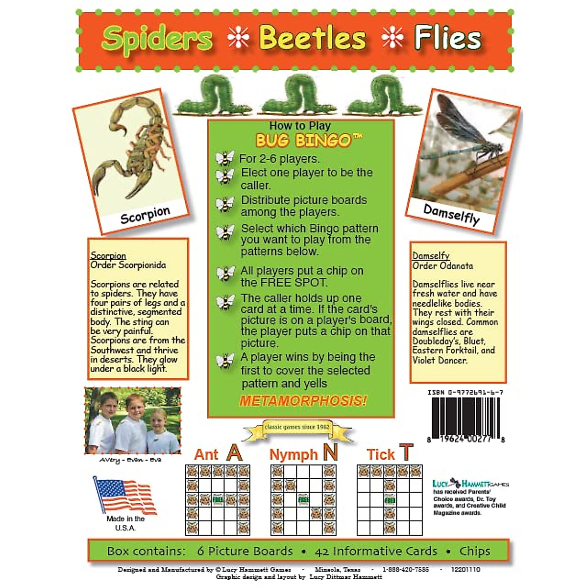 Lucy Hammett Games Bug Bingo