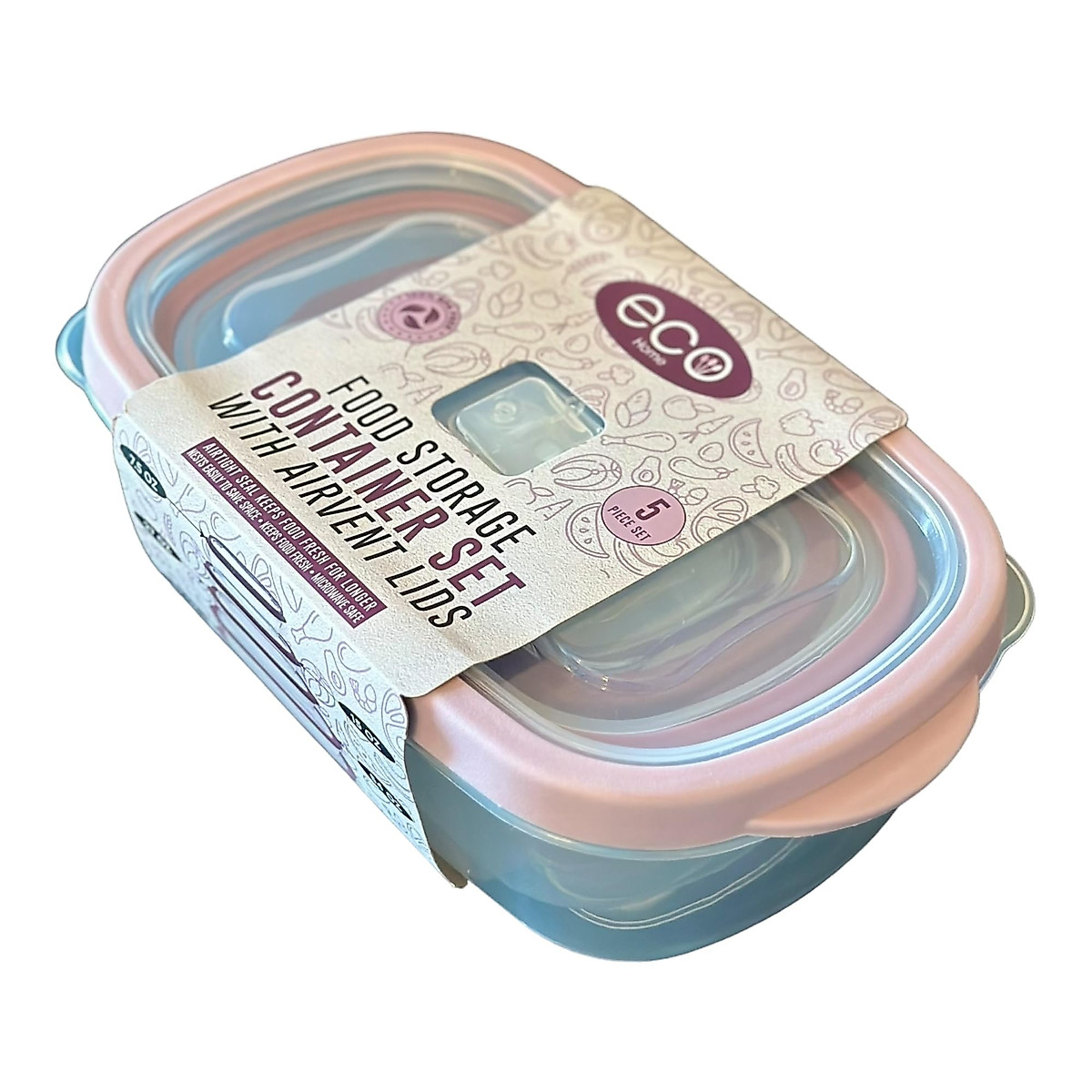 ECO HOME FOOD STORAGE CONTAINER (RECTANGULAR) (PURPLE)