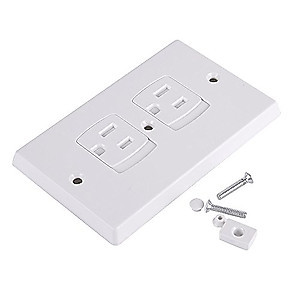 AUSTOR 12 Pack Baby Safety Electric Outlet Covers Baby Safety Self Closing Wall Socket Plugs Plate Alternate for Child Proofing
