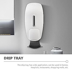 Alipis 6 Pcs soap Dispenser Tray Wall Mount Foam drip Tray Hand Gel Dispenser Bracket Plastic Tray Automatic soap Dispenser Electric Dispenser Catch Tray Liquid soap Splitter Filter abs