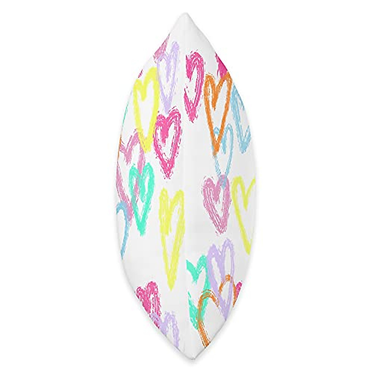 Pink Sky Preppy Art Decor Preppy Art, Hearts, Rainbow, Valentine's Day Throw Pillow, 16x16, Multicolor