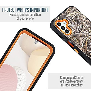 Thousandgear Designed for Samsung Galaxy A13 5G Holster Belt Clip Case Shockproof Heavy Duty Tough Hybrid Case Triple Protective Anti-Shock Resistant Mobile Phone Built in Screen Protector (Camo)