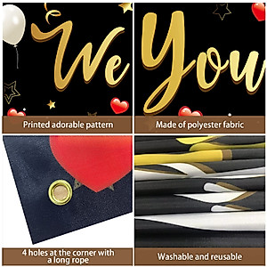 Welcome Home Decorations We Missed You So Much Banner, Black Gold Welcome Back Family Yard Sign Party Supplies, Deployment Returning Military Army Homecoming Party Decor