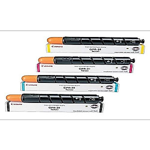 Canon GPR-31 2790B003AA 2802B003AA 2798B003AA 2794B003AA ImageRunner C5030 C5035 C5235 C5240 Toner Cartridge Set (Black Cyan, Yellow, Magenta 4-Pack) in Retail Packaging