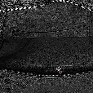 JOZZYAPA Black Faux Leather Studded Backpack Purse Rhinestone Backpack Purse Gothic Motorcycle Biker Backpack Purse Mall Goth Bag Gothic Gifts for Women