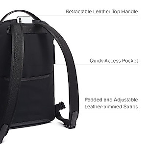 TUMI Harrison Bradner Leather Laptop Backpack - 14-Inch Computer Bag for Men and Women - Black