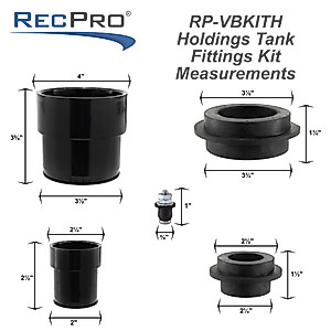 RecPro Universal RV Holding Tank Installation Fittings Kit Made in America