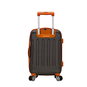 Rockland London Hardside Spinner Wheel Luggage, Charcoal, Carry-On 20-Inch