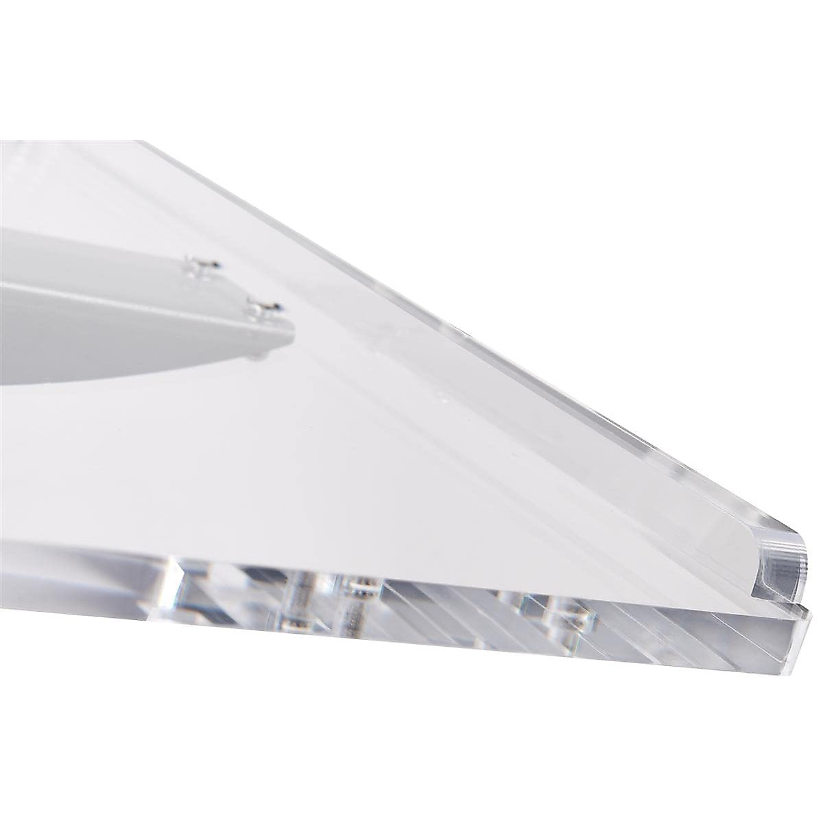 Displays2go CLRLECBNDS Floor Standing Speaking Podium, Slanted Top, Quick Assembly, Silver