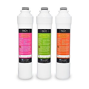 Brondell H2O+ Coral Three-Stage Carbon Block Replacement Water Filter Set (UF-35)