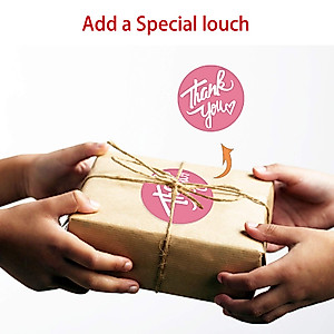 Dreecy 1.5 Inch Thank You Stickers, 1000 Pcs/roll Thank You Labels for Small Business, Packaging, Greeting Cards, Flower Bouquets, Mailer Seal Stickers, Candy Bags, Envelopes and Gift Wraps, 8 Colors