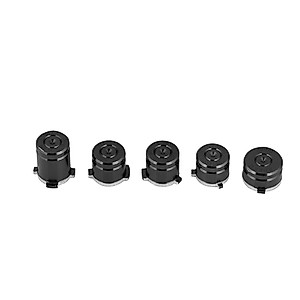 Bewinner Bullet Buttons for Xbox ONE Controller, A B X Y Aluminium 9mm Action Buttons Replacement ABXY Bullet Buttons for Xbox ONE Controller, Support Plug and Play(Black)