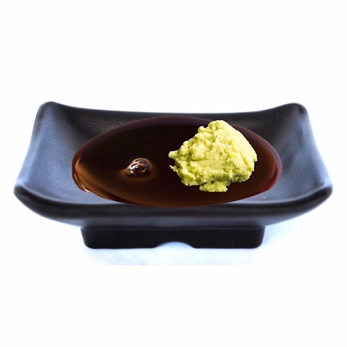 Lucky Star Melamine Soy Sauce Dishes Wasabi Sushi Sashimi Rectangular Plastic Dipping Plates, 4-1/8" X 2-1/2" X 1-1/8” H, Capacity: 1.8 oz, Black, Black (96)