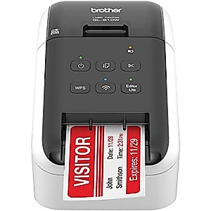 Brother Ultra-Fast Label Printer Wireless Networking, White- Print Black and Red Labels up to 110 Per Minute, up to 2.4" Wide 300 x 600 dpi, Durable Automatic Cutter, USB 2.0, CBMOUN Extension_Cable