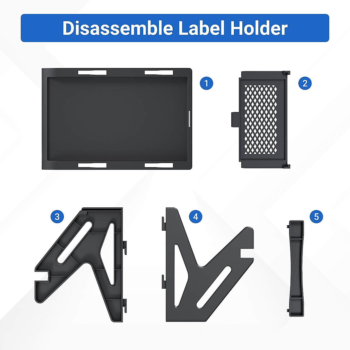 AOBIO Label Holder, Compatible with Rolls and Fan-Fold Labels, Label Holder for Desktop Shipping Label Printer (Black)
