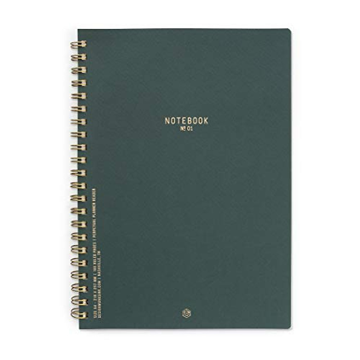 DesignWorks Ink Textured Paper Twin Wire Bound Notebook No. 1, Pacific Forest