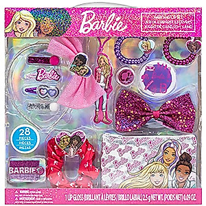 Barbie - Townley Girl Hair Accessories Box|Gift Set for Kids Girls|Ages 3+ (28 Pcs) Including Hair Bow, Headband, Hair Clips, Hair Pins and More, for Parties, Sleepovers and Makeovers