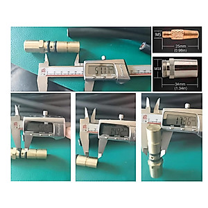 INTSUPERMAI Aluminum Spool Gun Fit for Miller 300371 Millermatic 140 180 211 Spoolmate 100 Torch with 3m(9.8ft) Cable 10 x 0.8mm Conductive Nozzle