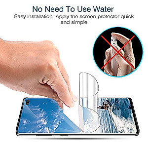 LK 3 Pack Screen Protector Compatible for Samsung Galaxy S10 Plus / S10+, Ultrasonic Fingerprint Compatible, Flexible Film HD Transprent, Case Friendy