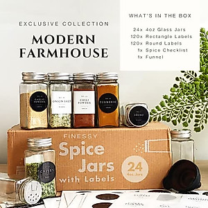 Spice Jars With Label Spice Organizer And Storage, Spices And Seasonings Sets Seasoning Organizer Kitchen Organization And Storage Seasoning Jars Spice Bottles Spice Containers For Cabinet Organizing