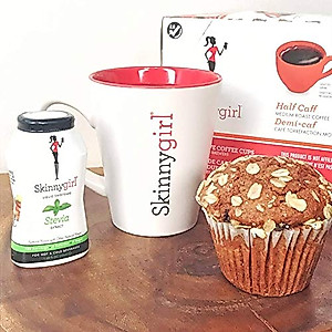 Skinnygirl Half Caff Coffee Pods, Reduced Caffeine Medium Roast Coffee in Single Serve Pods for Keurig K Cups Brewers, 24 Count Per Box, 2 Boxes