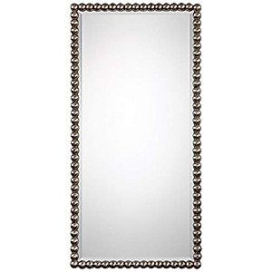 Uttermost Serna Antiqued Silver 16" x 32" Wall Mirror