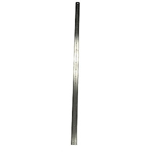 1 Meter Stainless Steel Ruler with Stamped Centimeter and Millimeter Graduations - Eisco Labs