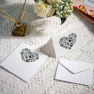 Fundraising For A Cause Paw Print Note Card Stationary - Thank You Cards With Envelopes- Dog, Cat, or Pet Paw Print Themed Blank Cards - Pet Sympathy Gifts for All Occasions - 12 Per Pack (1 Pack)