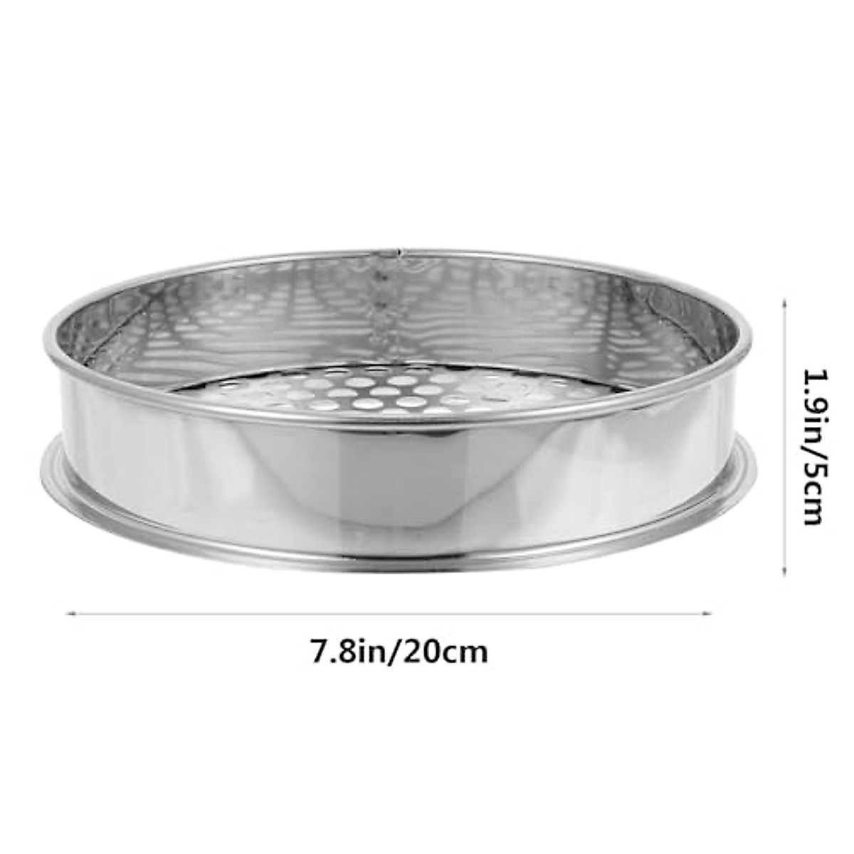 Cabilock Flour Strainer Panning Soil Sifter Compost Sifter Soil Sieve Mesh Filter Sifter for Japanese Bonsai Gardening Cultivation Tool 20cm 10mm Soil Sifter Mesh Garden Sieve Hand Tools