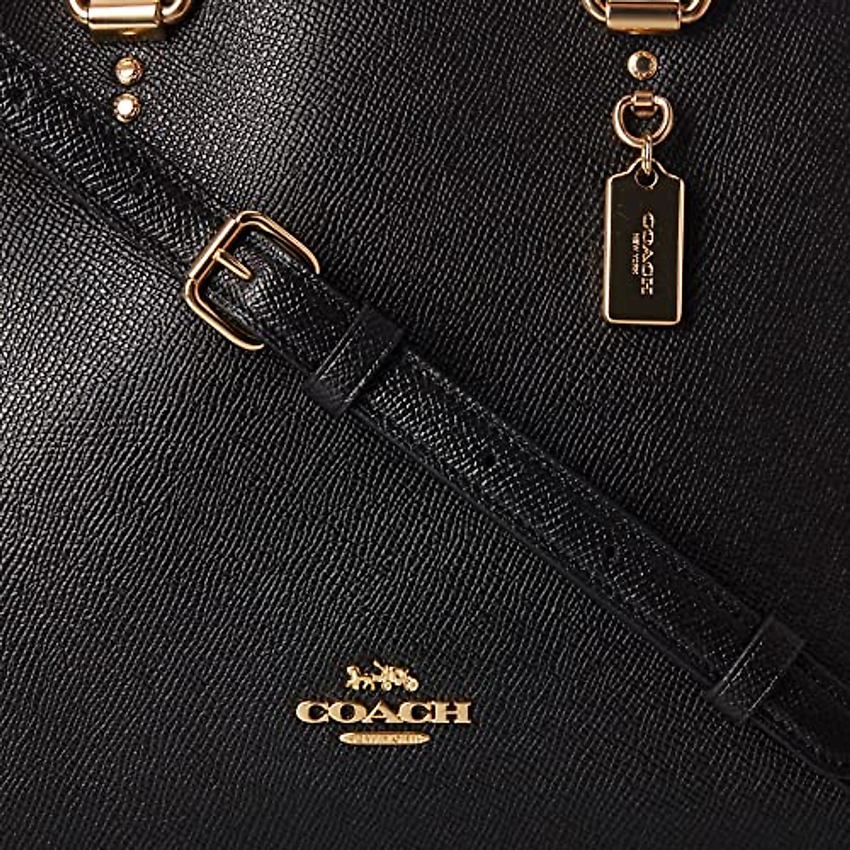 Coach Katy Satchel In Signature Canvas (Black)