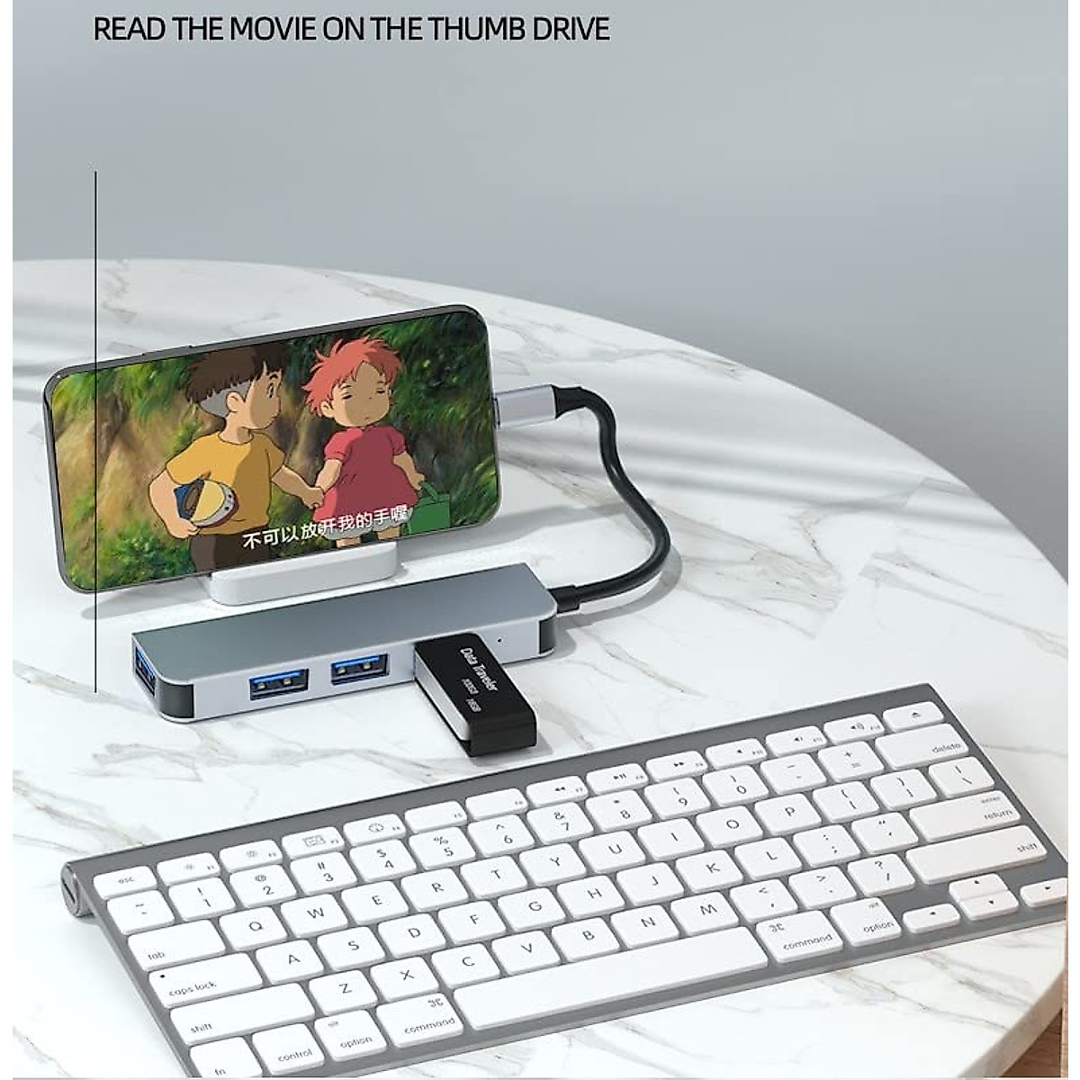 4 in 1 Type-C to 4USB Smart Dock Compatibility 1*USB 3.0 3*USB2.0 Aluminum Alloy Enclosure