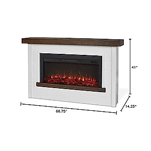 Bernice Landscape Electric Fireplace in White by Real Flame
