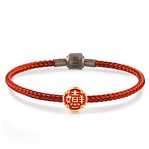 CHOW SANG SANG 999 24K Solid Gold Ruyi Charm Blessing Bracelet for Women 91503C (19)